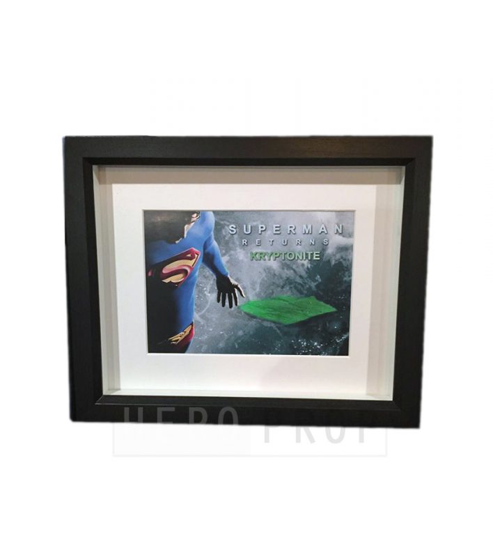 Framed Shadow Box Superman Returns Kryptonite - HeroProp.com