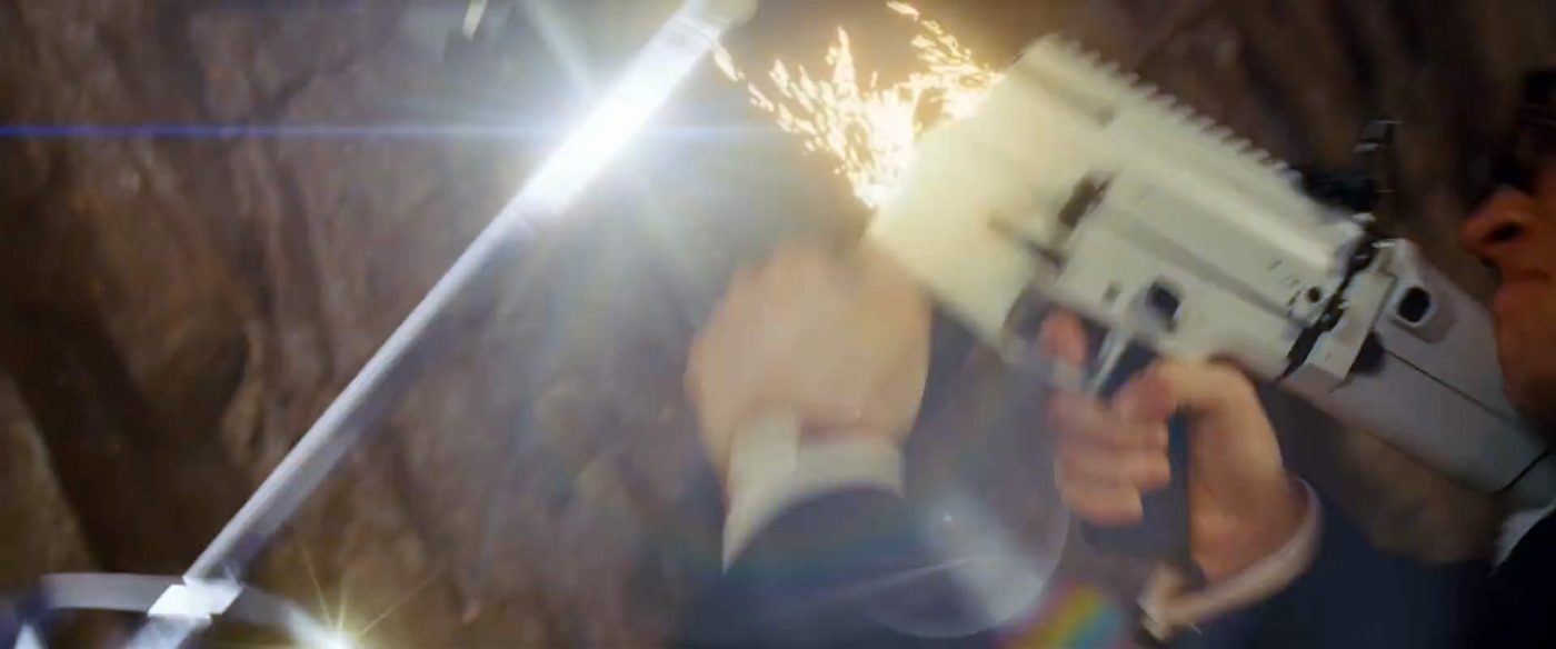 Kingsman: The Secret Service Eggsy's Screen Matched Sliced Rifle ...