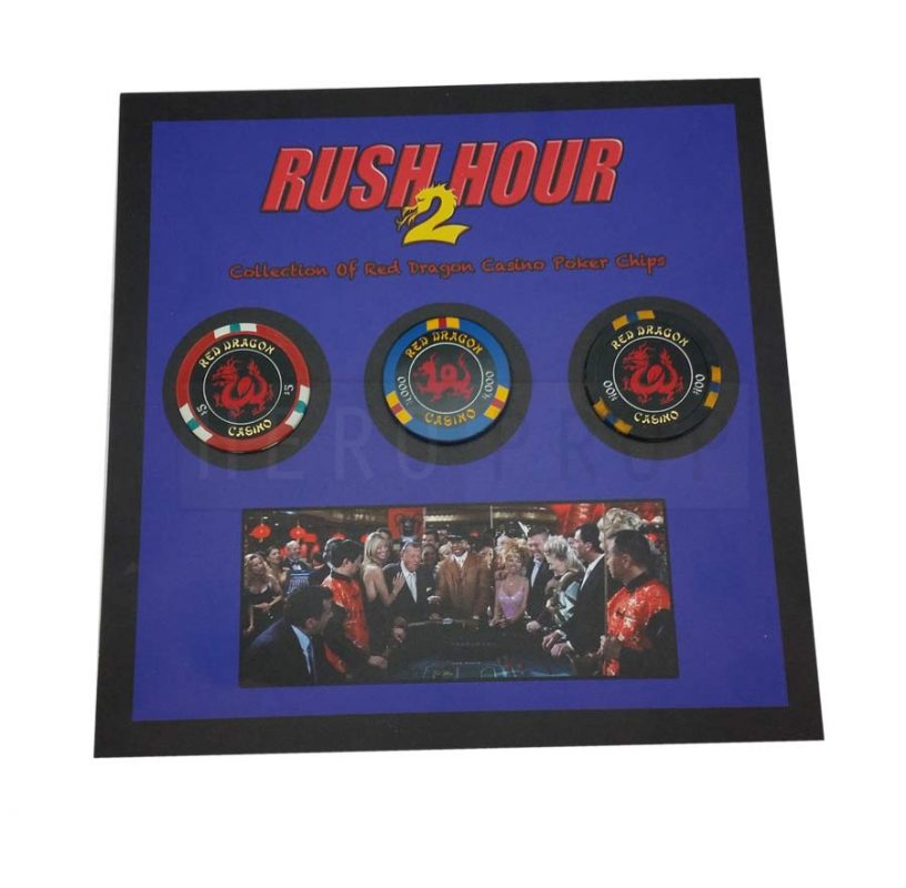 Rush Hour 2 Red Dragon Casino Chips Display Movie Prop – HeroProp.com