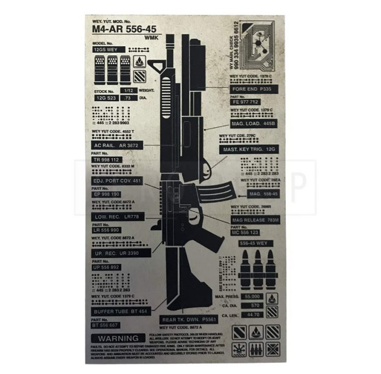 Set of 2 Alien: Covenant Gun Cabinet Weapons Specifications - HeroProp.com
