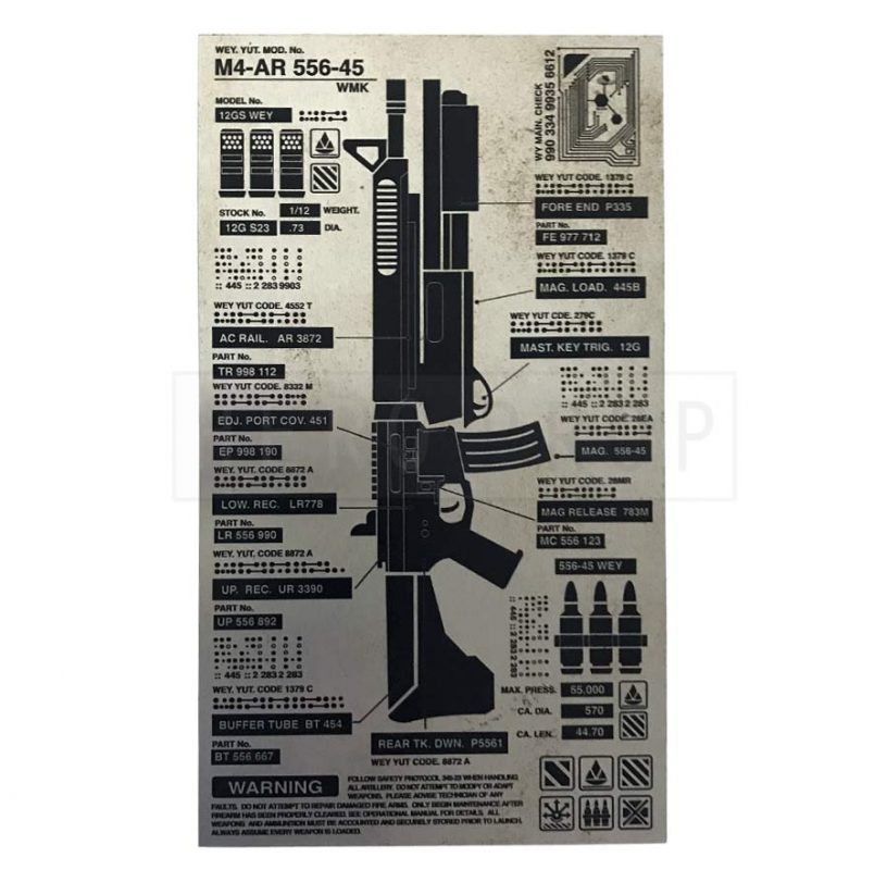 Set of 2 Alien: Covenant Gun Cabinet Weapons Specifications - HeroProp.com