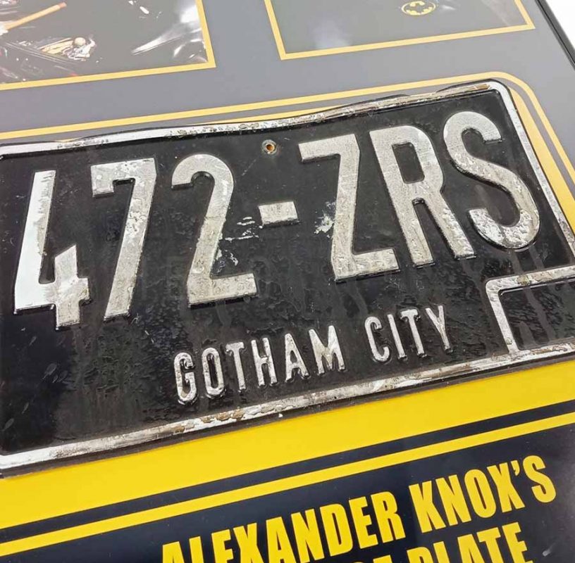 Batman: Alexander Knox's License Plate Display - HeroProp.com