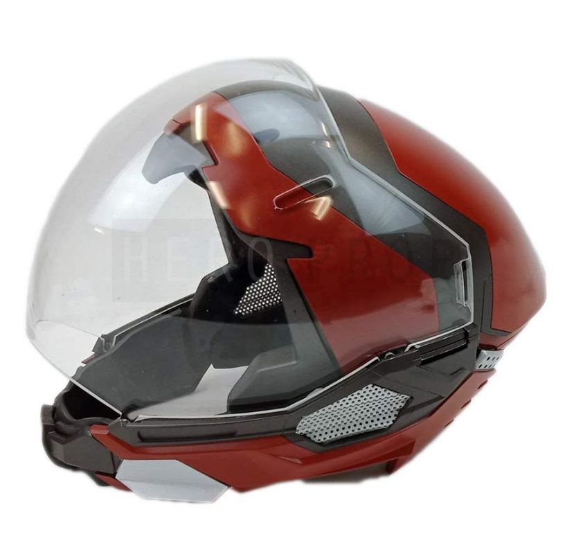 Red Leopard Flash Suit Helmet - HeroProp.com