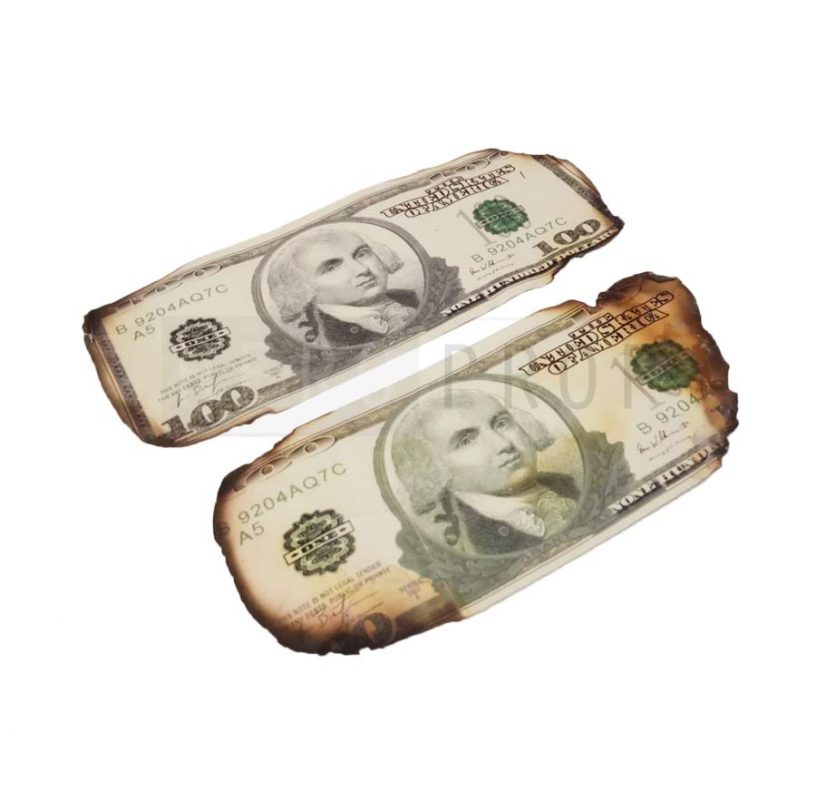 Batman: The Dark Knight Prop Burnt $100 Bills – HeroProp.com