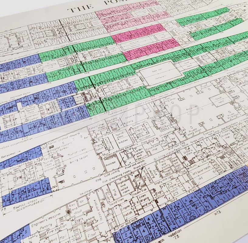 Beyond the Poseidon Adventure Poseidon Schematic Map - HeroProp.com