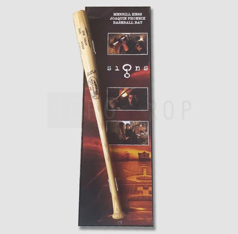 Signs Merrill Hess’ (Joaquin Phoenix) “Swing Away” Baseball Bat ...