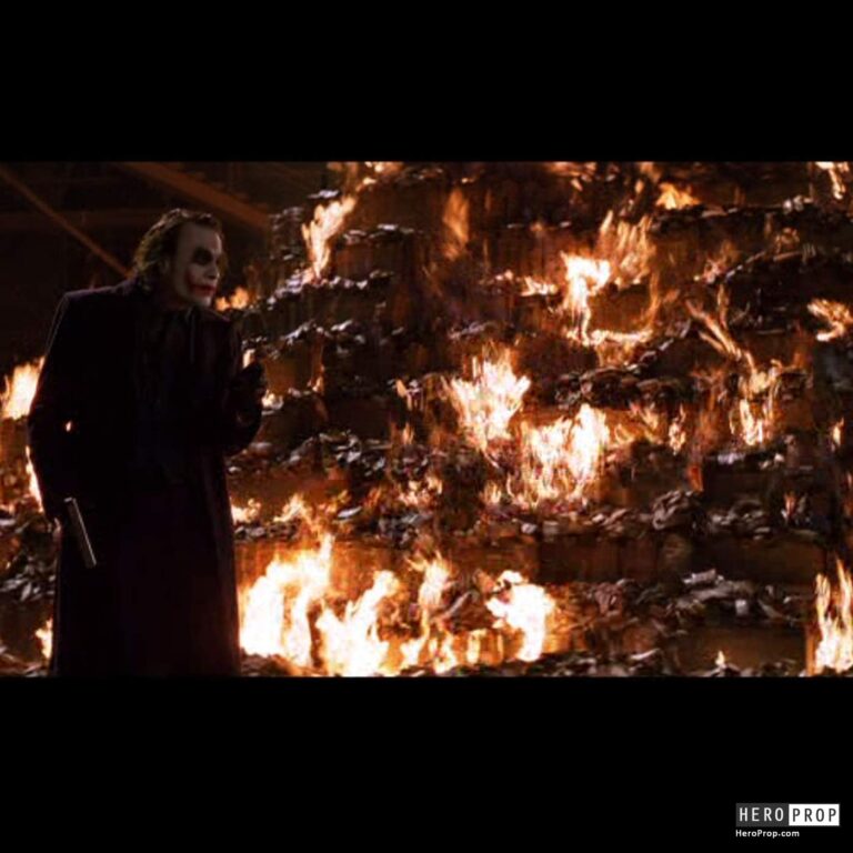 Batman: The Dark Knight Prop Burnt $100 Bills - HeroProp.com