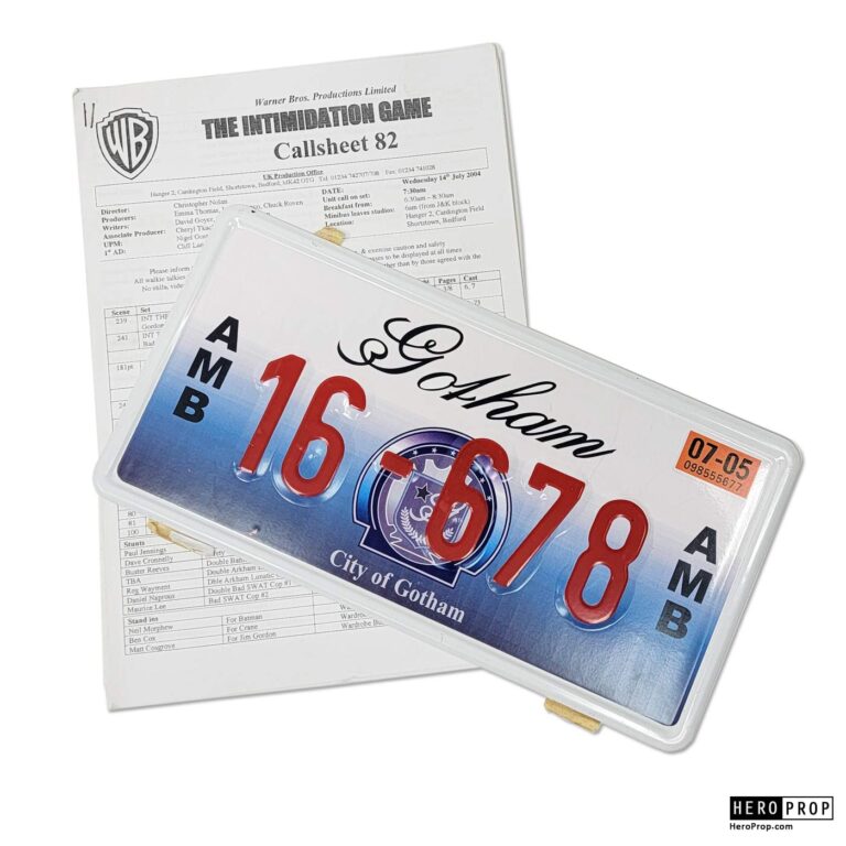 Batman Begins – “The Intimidation Game” Call Sheet and License Plate ...