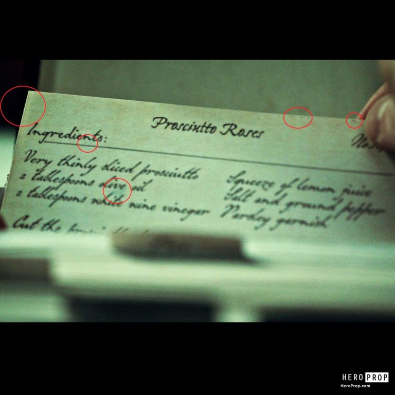 Hannibal (2013) - Mads Mikkelsen "Prosciutto Roses" Recipe Cards ...