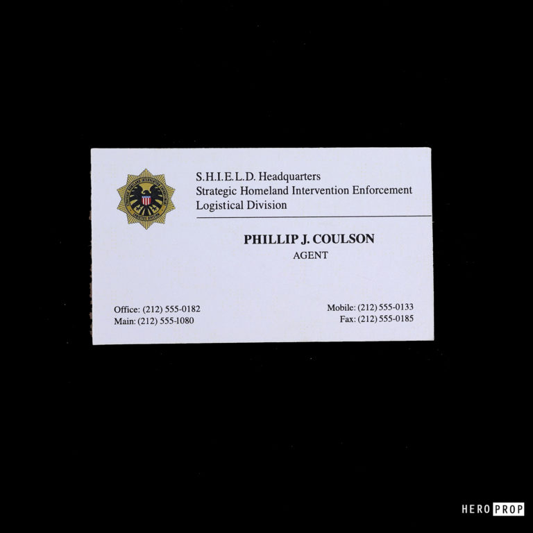 Iron Man (2008) - Phil Coulson Business Card - HeroProp.com