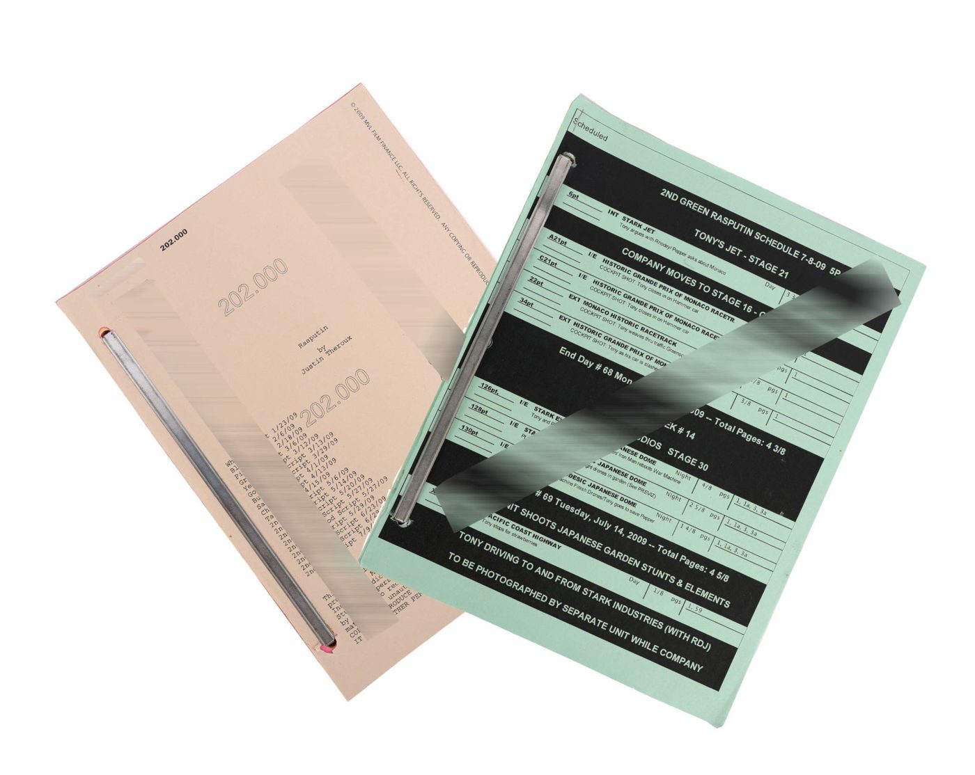 Iron Man 2 – Draft Script and Shooting Schedule – HeroProp.com