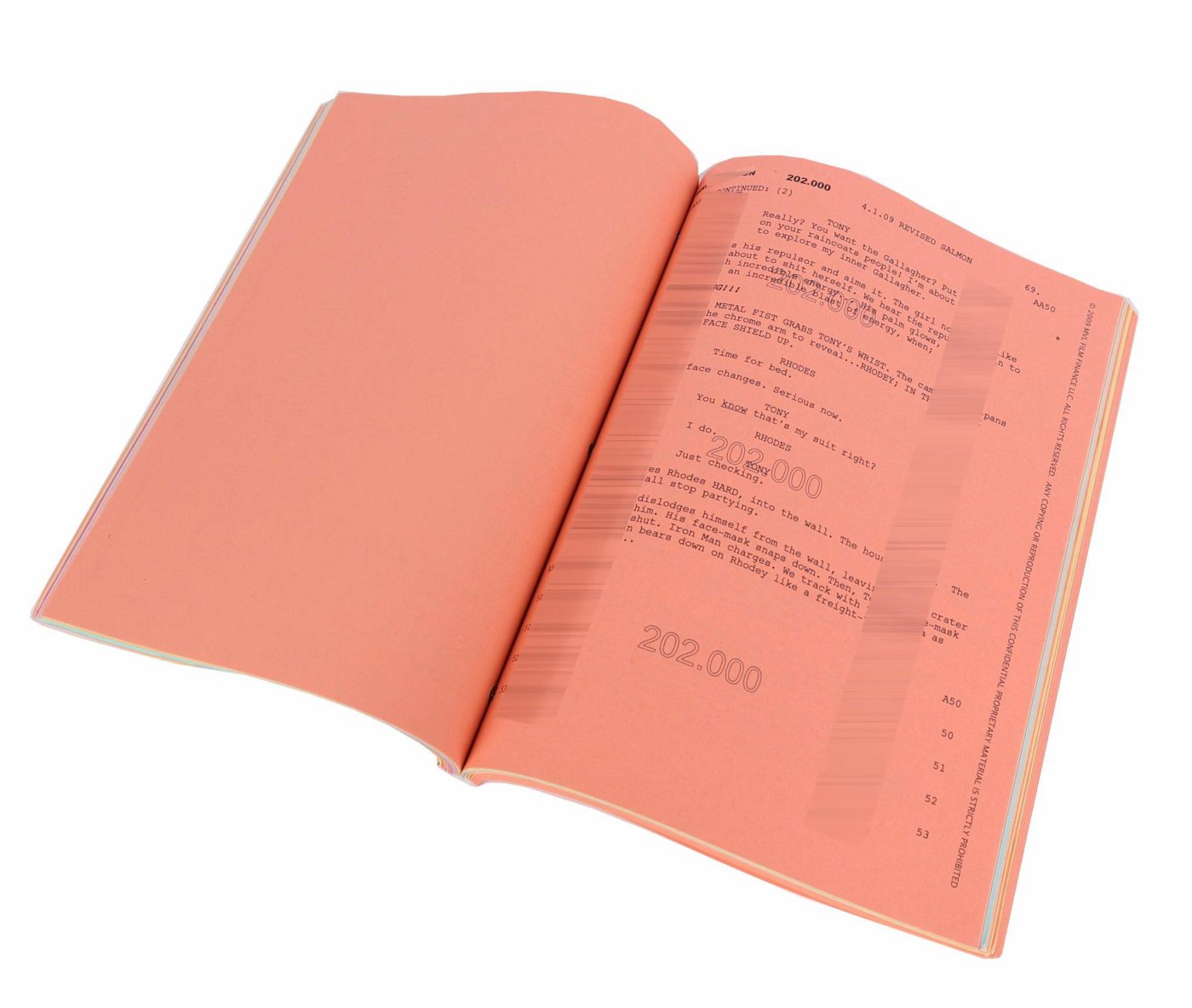 Iron Man 2 - Draft Script and Shooting Schedule - HeroProp.com