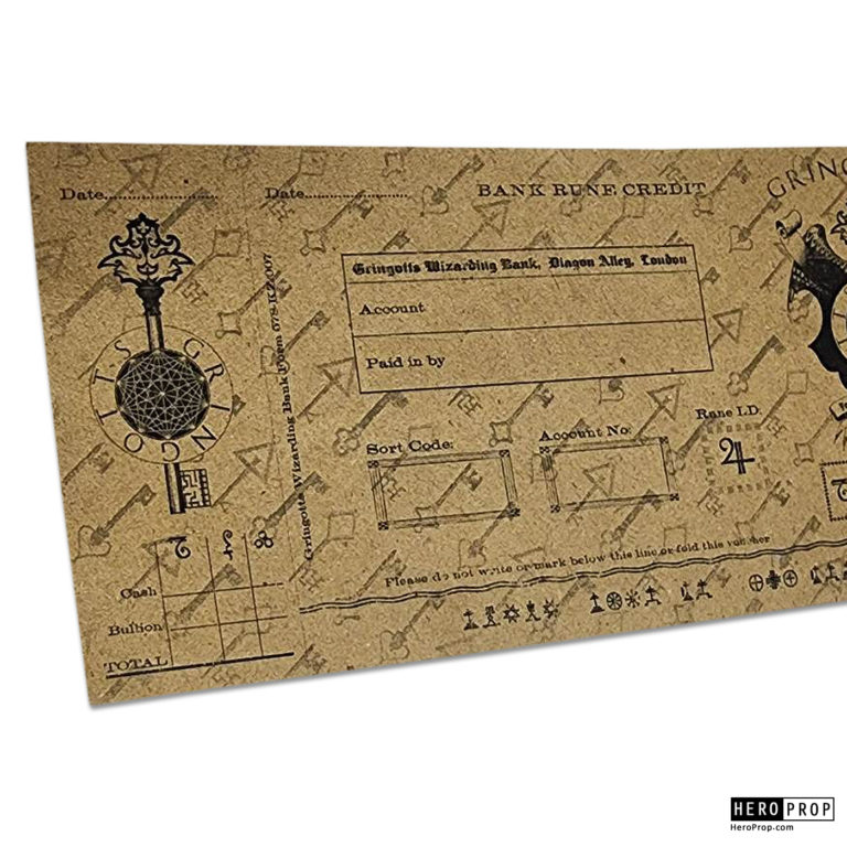 Harry Potter Franchise – Gringotts Bank Check – HeroProp.com