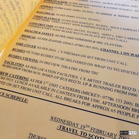 Harry Potter & Prisoner of Azkaban – Test Shoot Call Sheet #23 ...