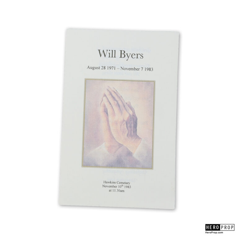 Stranger Things – Will Byers (Noah Schnapp) Funeral Program – HeroProp.com